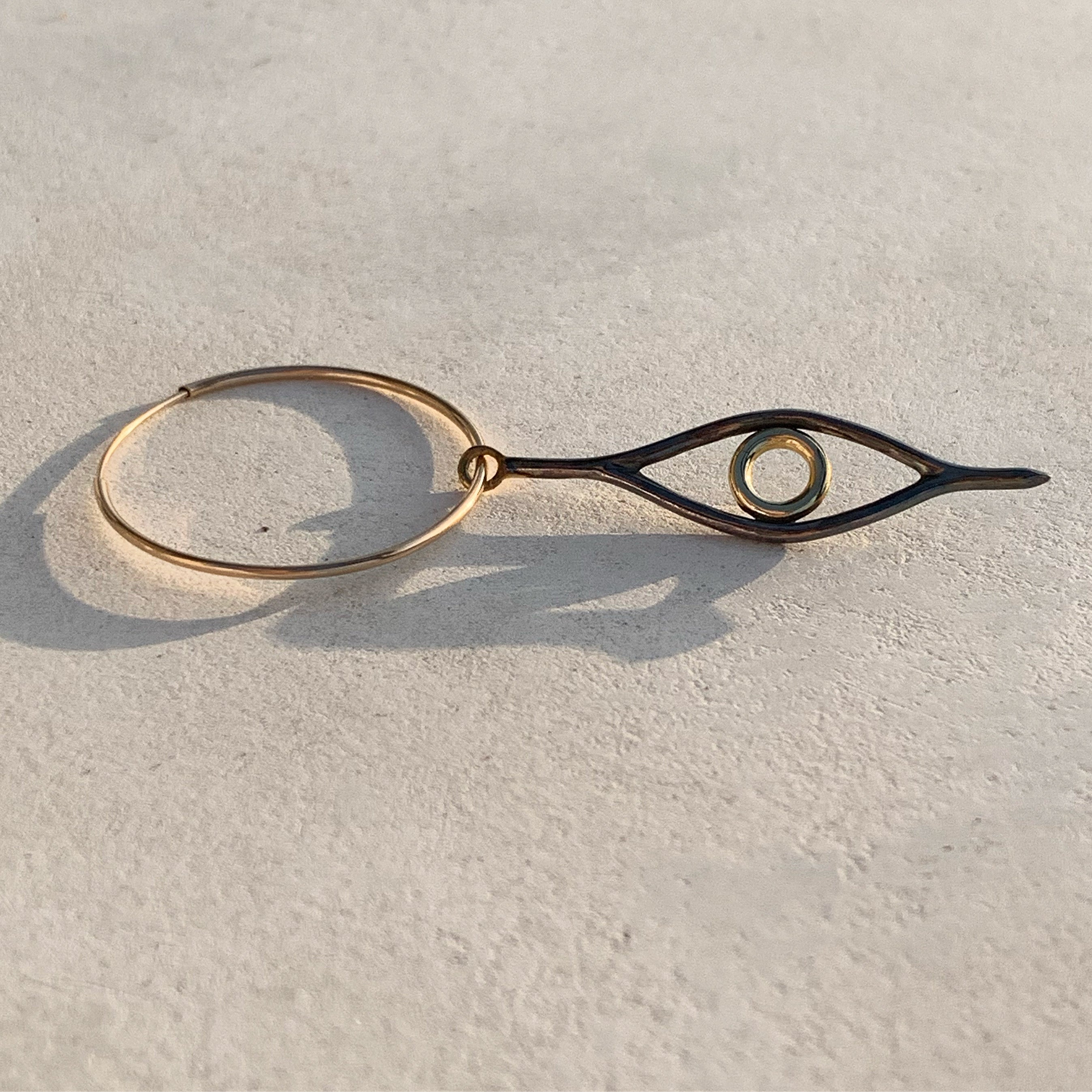 Vertical Third Eye Hoop Earring – Wendy Nichol