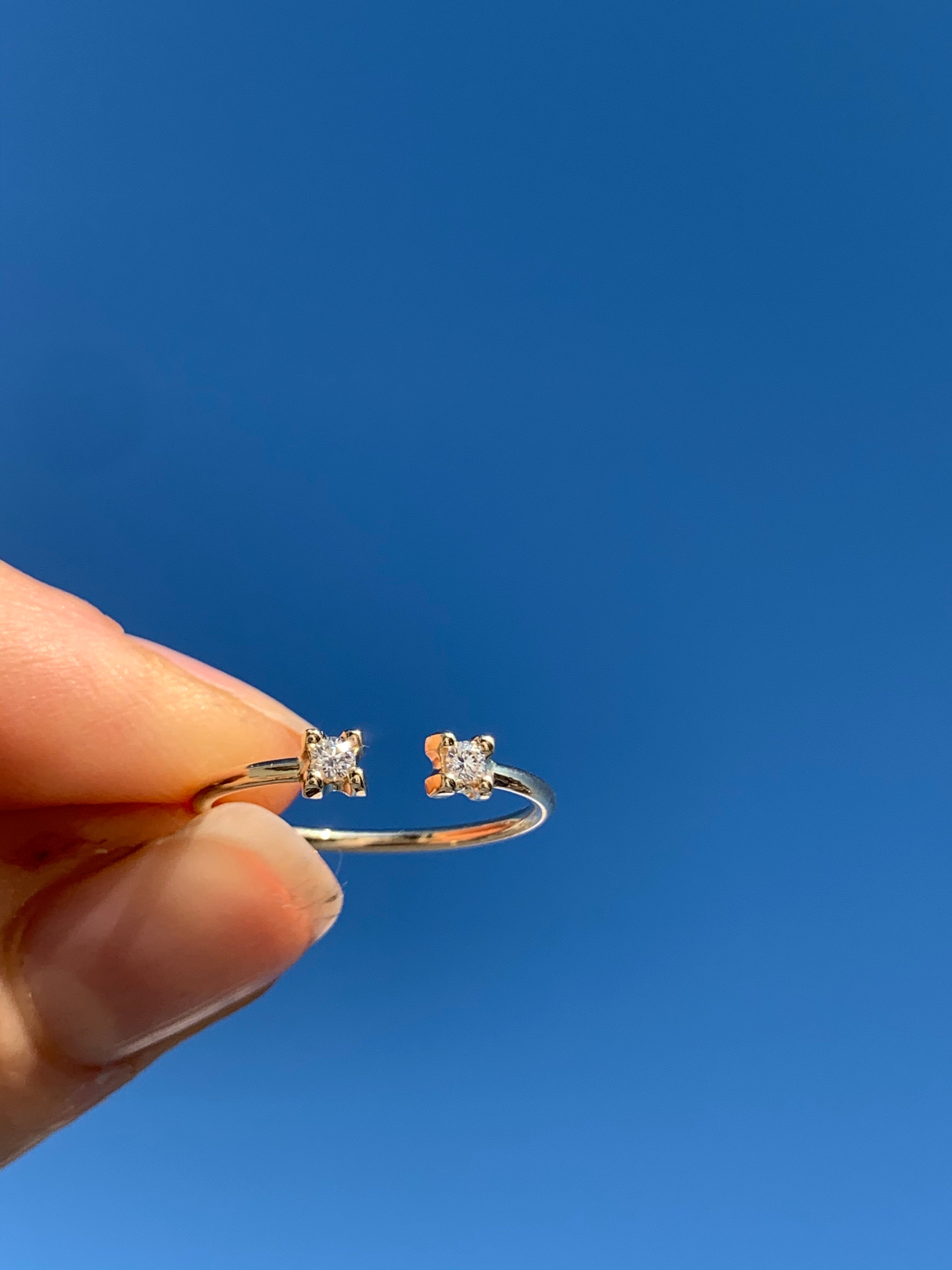 Double White 2mm Open Ring – Wendy Nichol