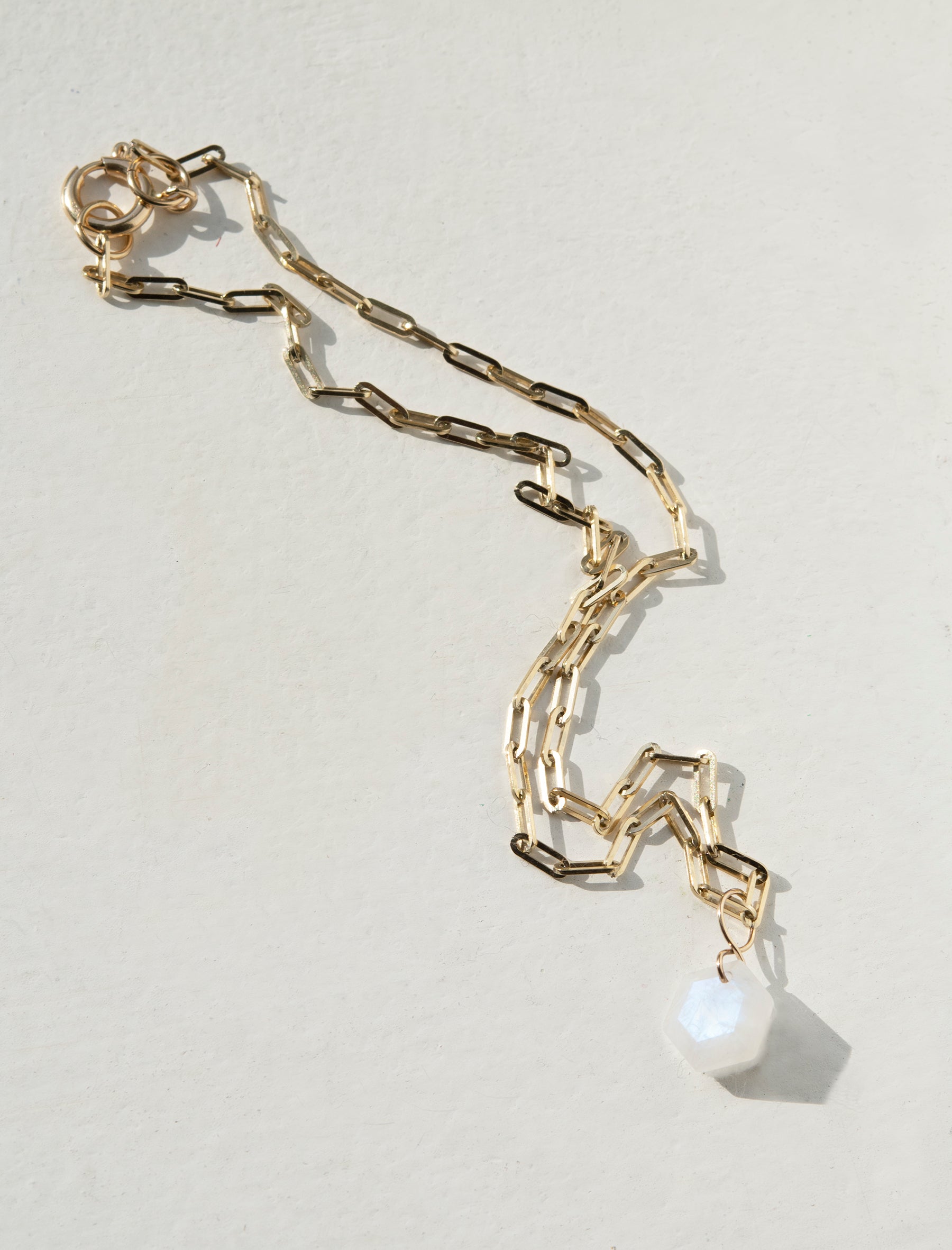 Hexagonal Moonstone Amulet Necklace – Wendy Nichol