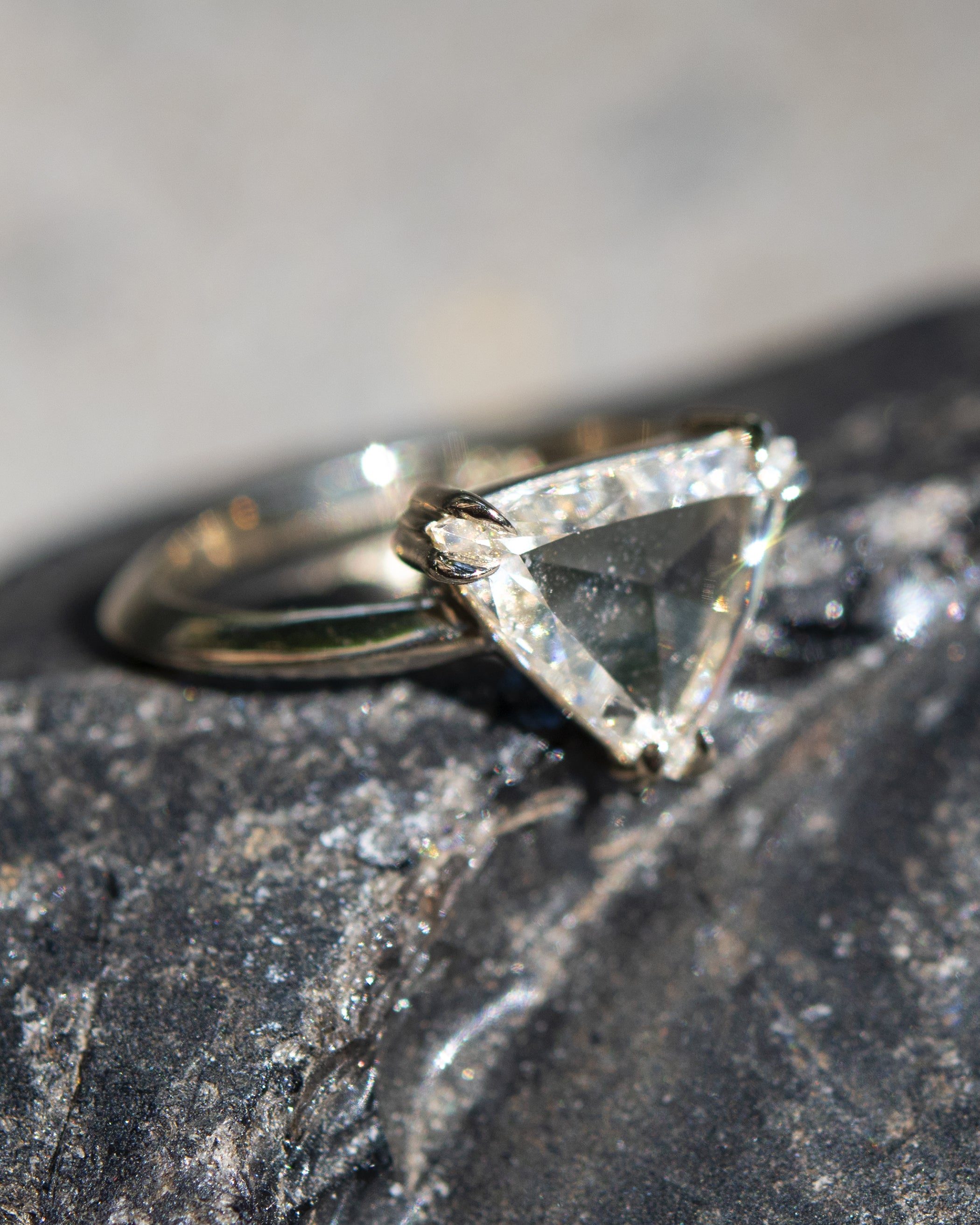 Pyramid Diamond Engagement Ring – Wendy Nichol